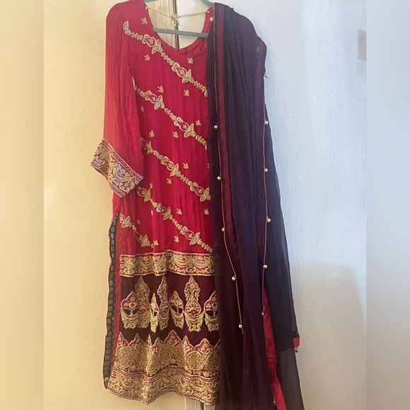 Handmade | Other | Pakistaniindian Party Wear Shalwar Kamez Debka ...